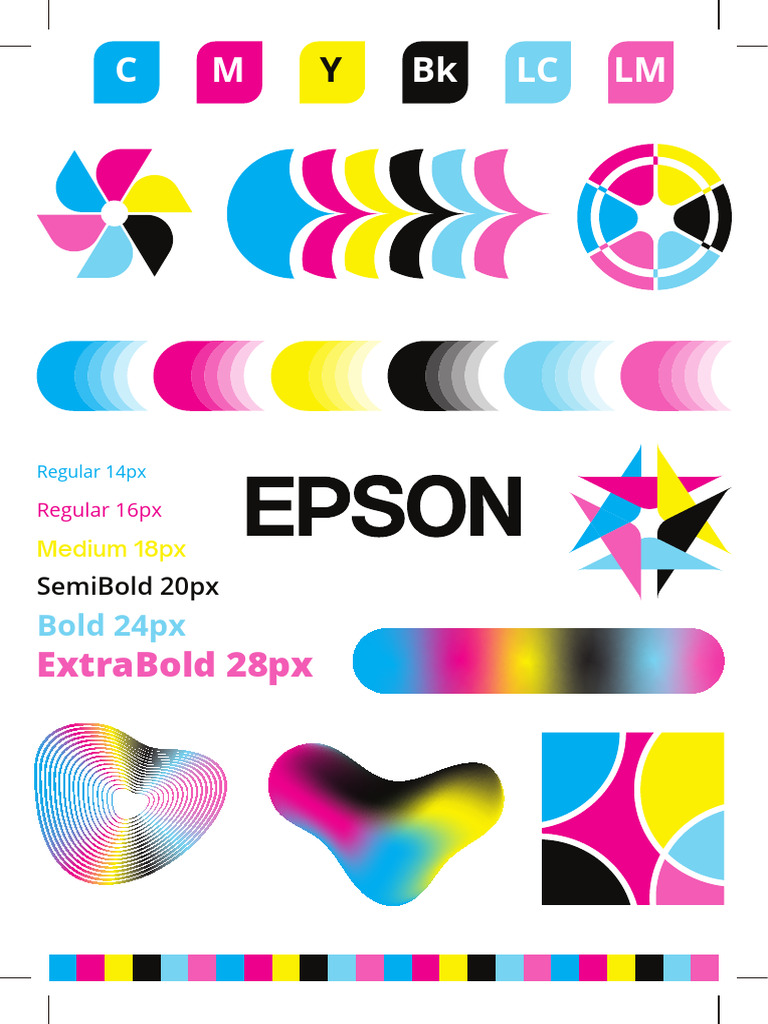 Epson Printer Test Page CMYBkLcLm | PDF