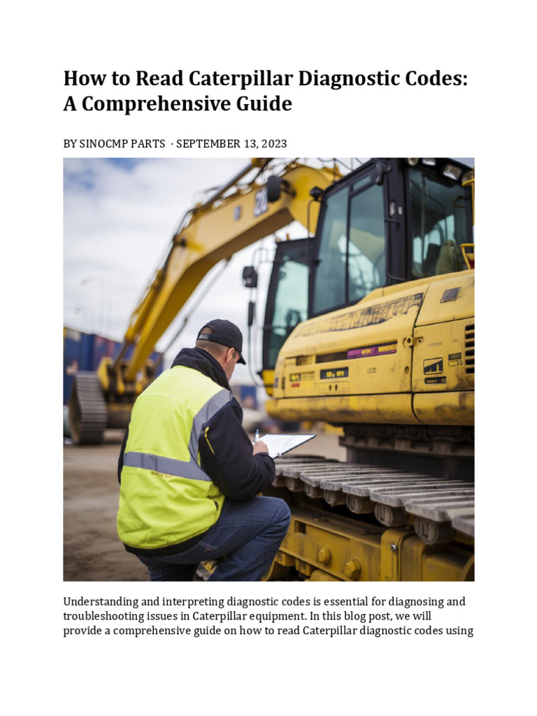 How To Read Caterpillar Diagnostic Codes | PDF | Troubleshooting | Software