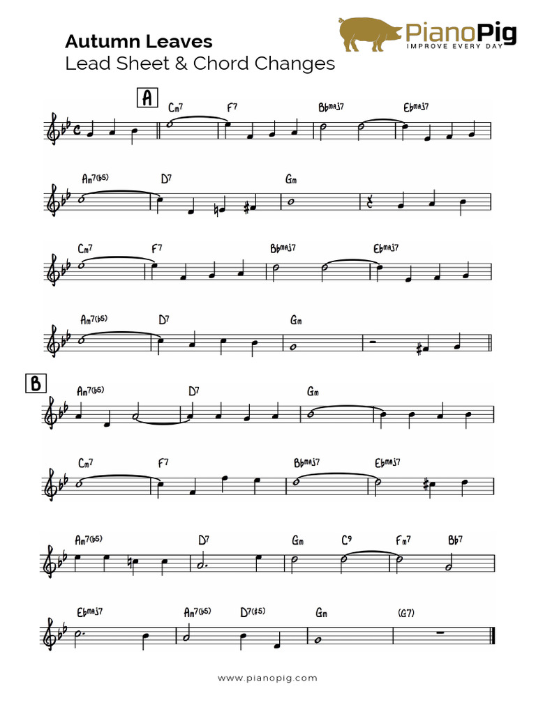 Autumn Leaves Piano Sheet Music | PDF