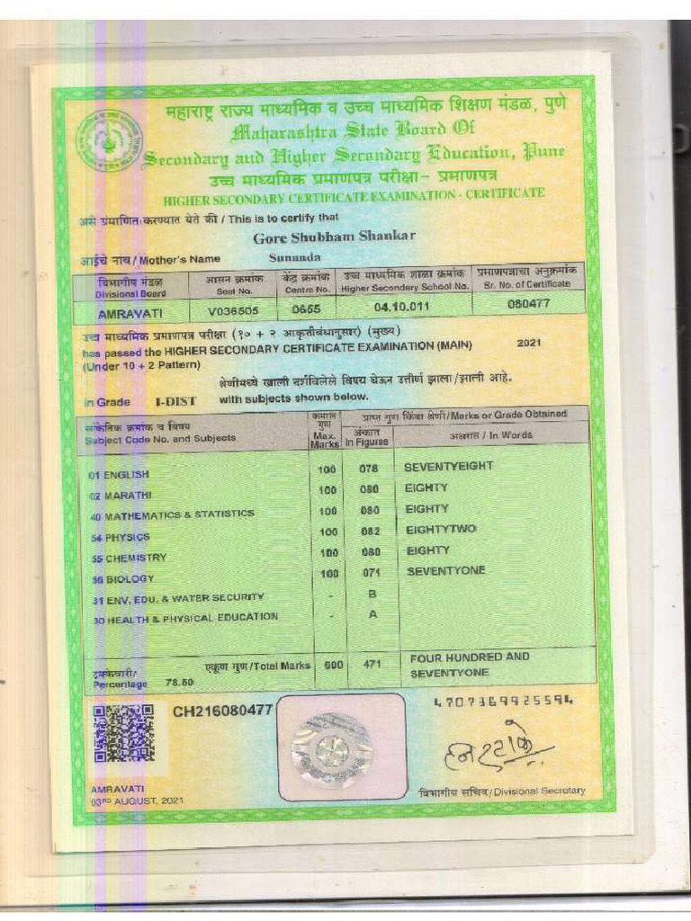 12 Certificate | PDF