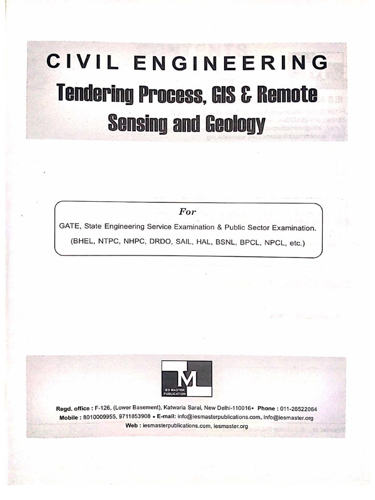 Tendering, GIS, RS | PDF