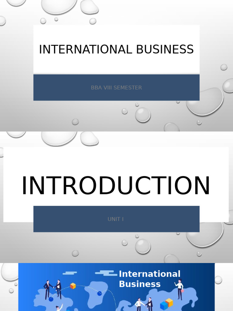 Overview of International Business Concepts | PDF | Business | Market ...