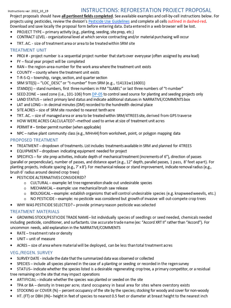 Reforestation Project Proposal Guide | PDF | Pesticide