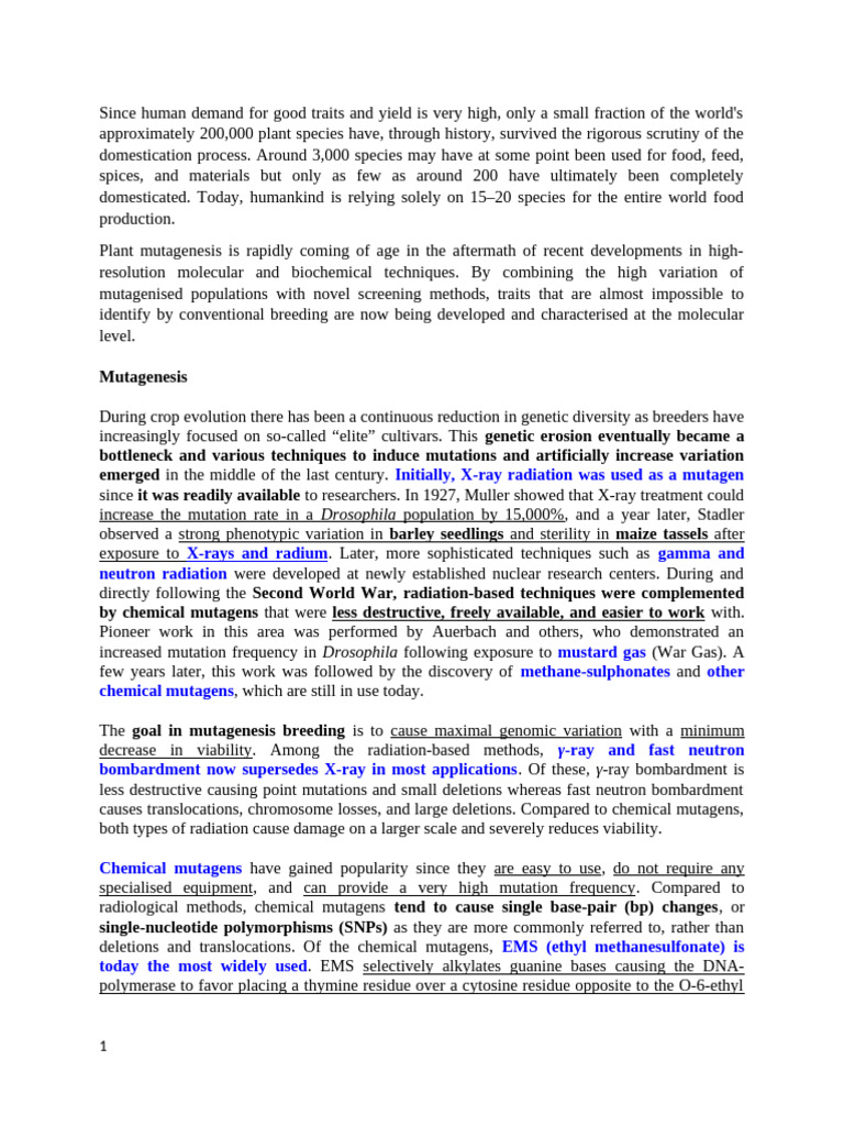 Lecture 1_Handout | PDF | Mutation | Mutagenesis