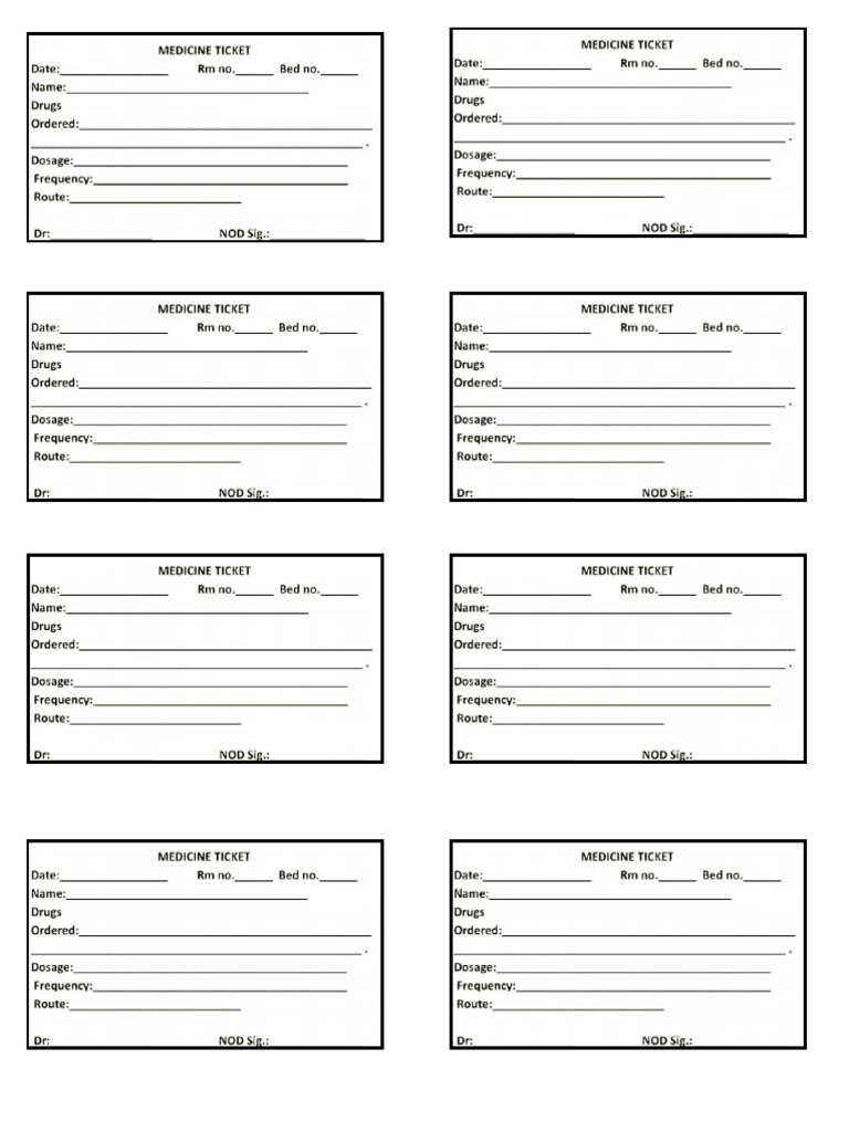 Med Tickets | PDF