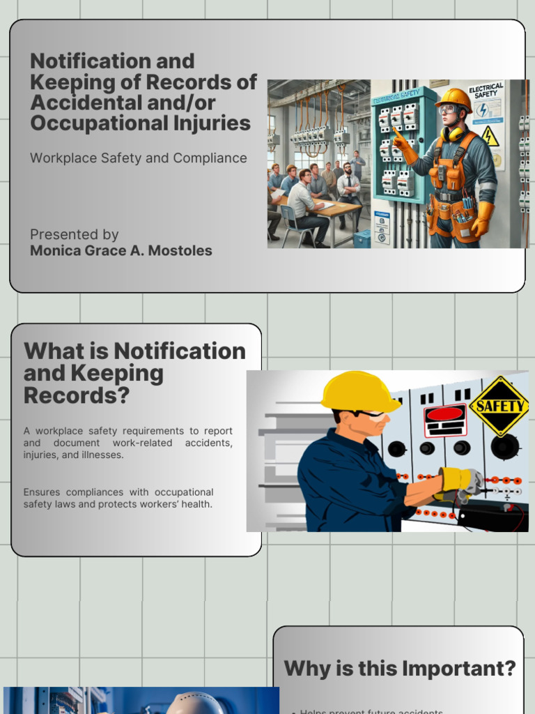 Notification and Keeping Record of Accidental or Occupational Injuries ...