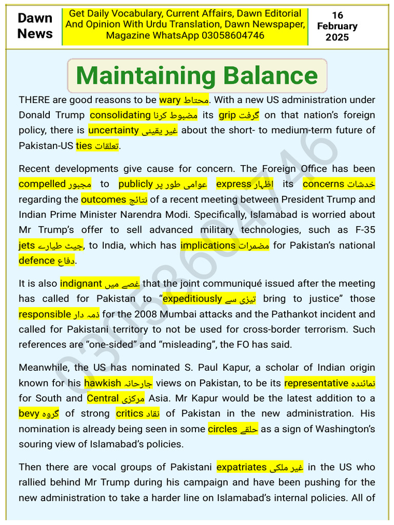 Daily Dawn News2 16 February 2025 | PDF | Israel | World Politics