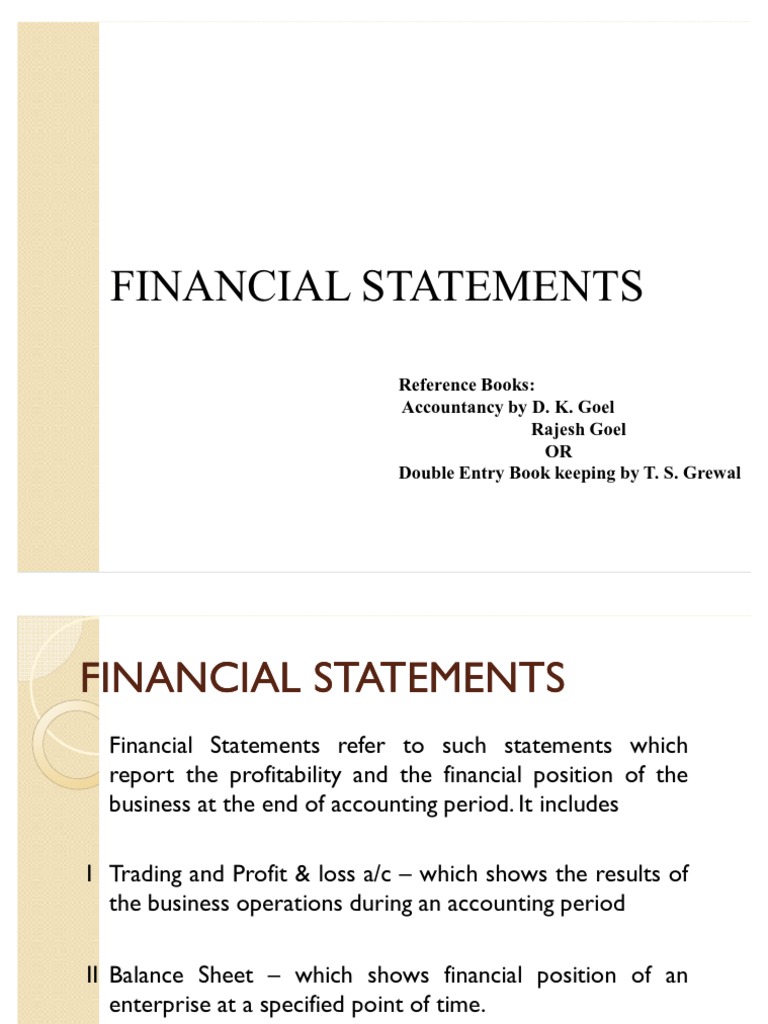 Financial Statements | PDF | Balance Sheet | Financial Capital