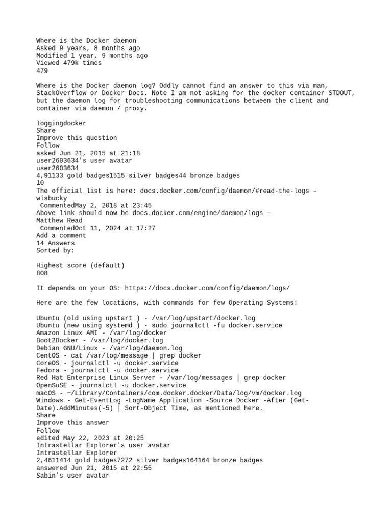 Where Is The Docker Daemon | PDF | Computer Science | Operating System Technology