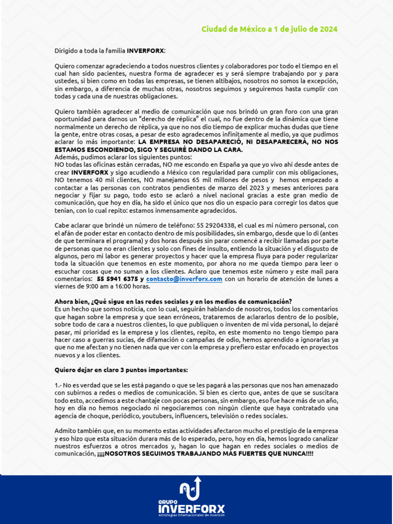 Comunicado DG - 1 - 01 JUL 2024 | PDF