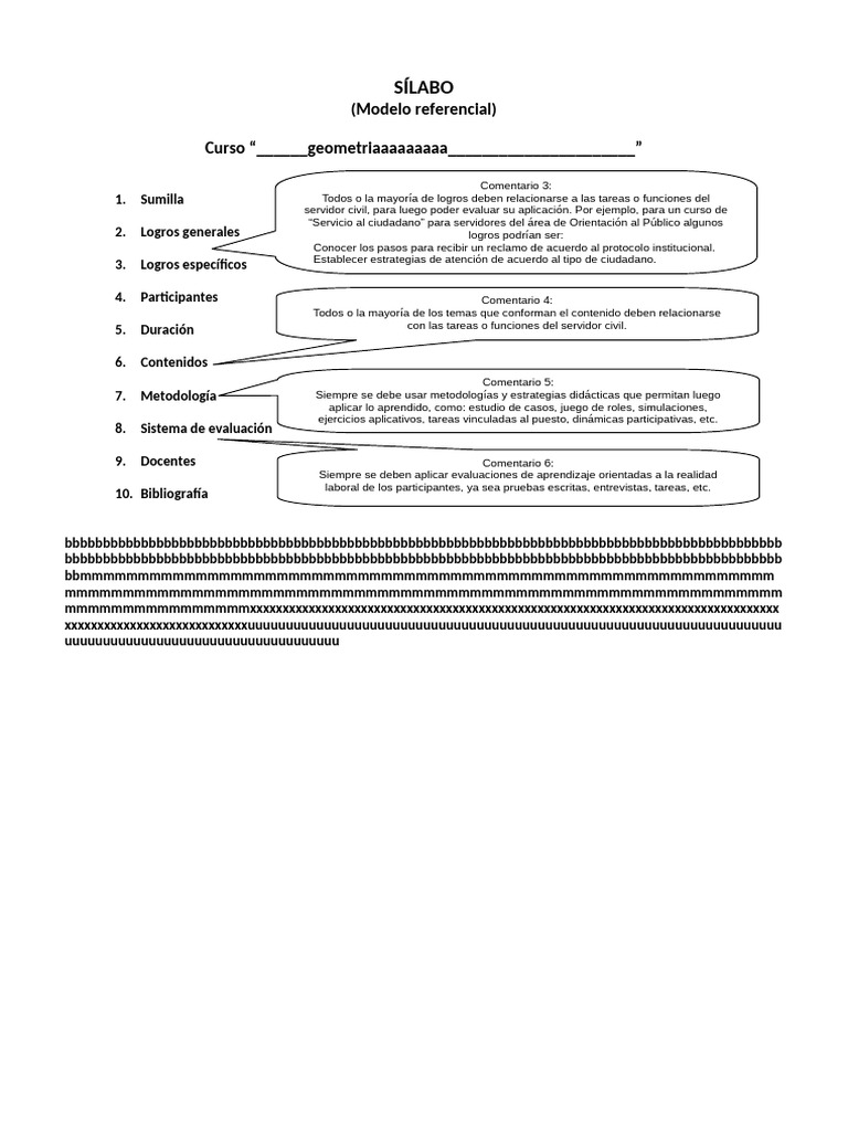 Modelo de sílabo. | PDF | Evaluación | Aprendizaje