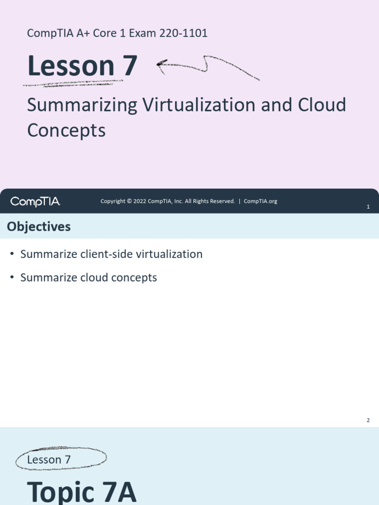 CompTIA A+ Core 1 Lesson 7 PowerPoint Notes | PDF | Cloud Computing ...