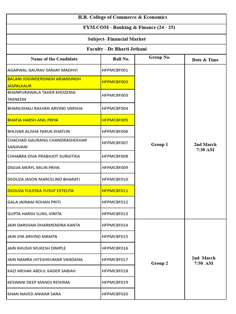 FYMCOM B&F SLE Schedule - 4 | PDF