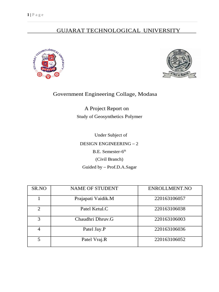 Project Report Sem 6 Final | PDF | Materials | Building Materials