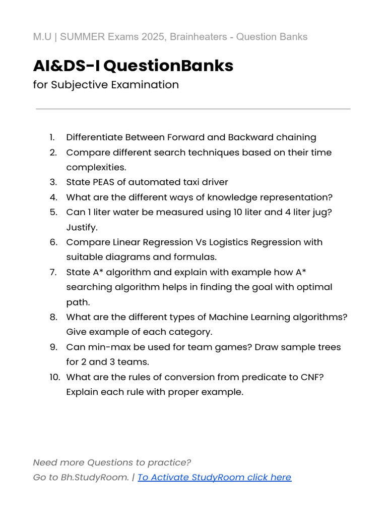 AIDS IT Sem6 IMPs | PDF