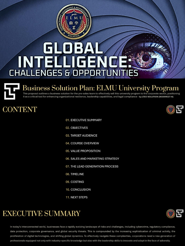 Business Solution ELMU University Course | PDF