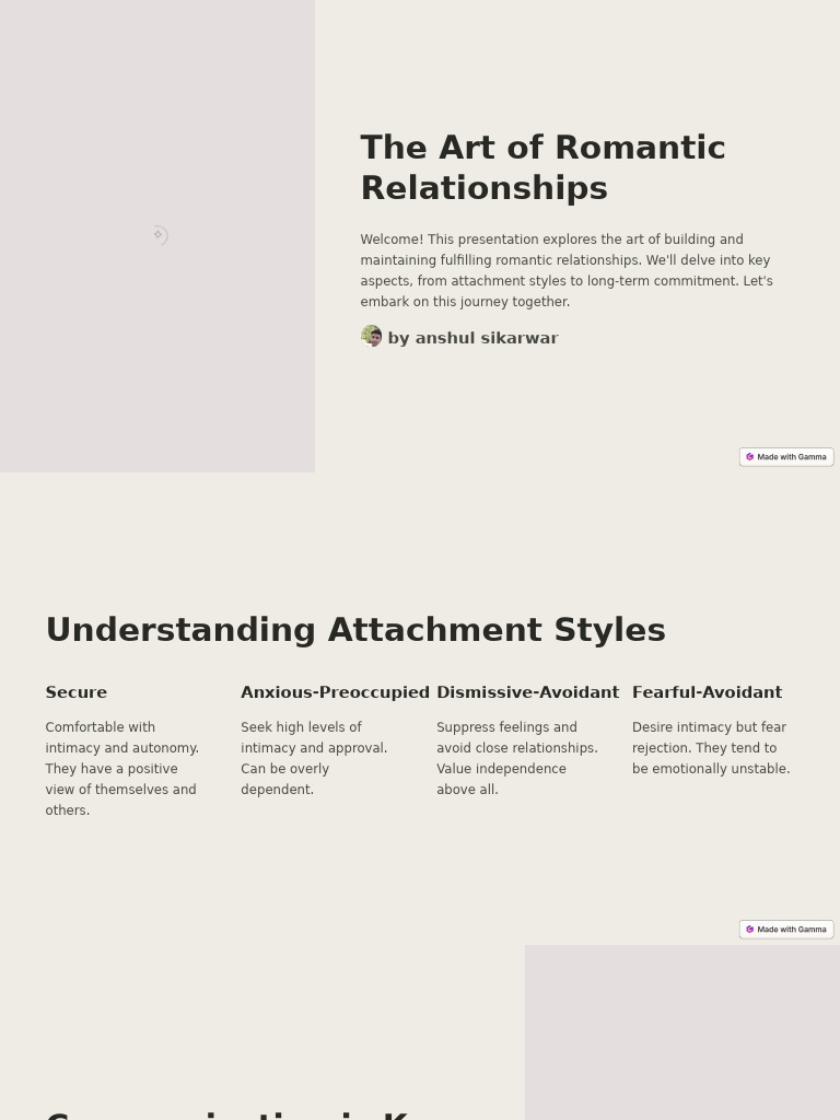 The Art of Romantic Relationships | PDF