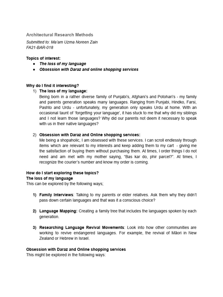 Architectural Research Methods | PDF | Human Communication