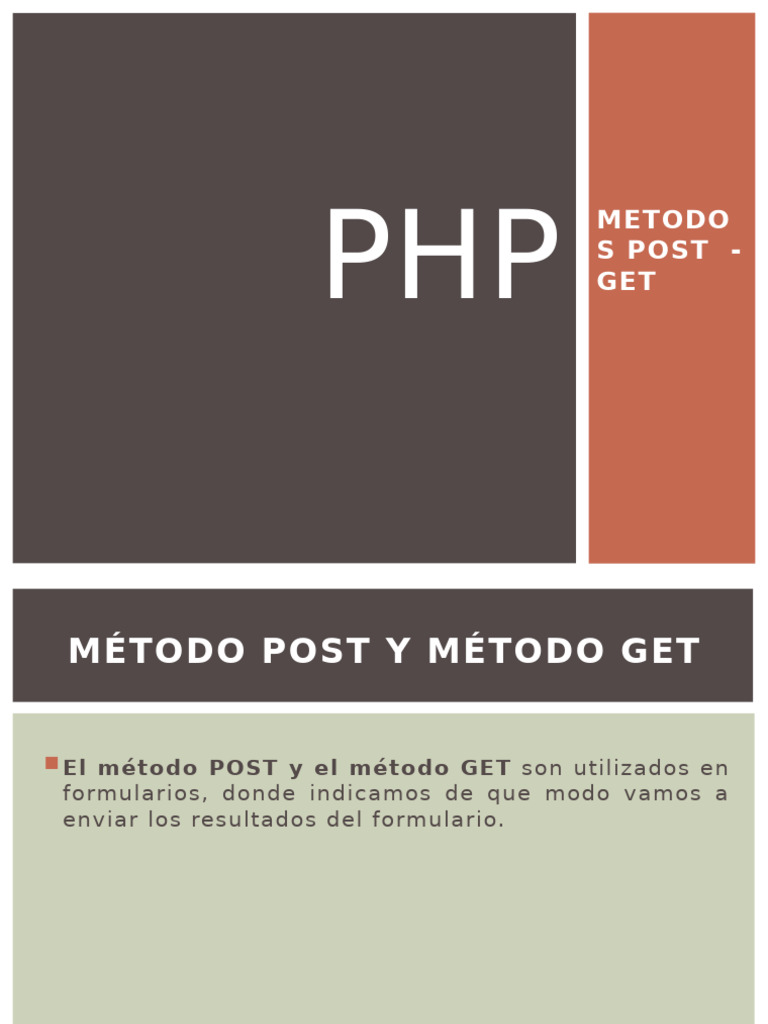 Métodos POST y GET en PHP | PDF