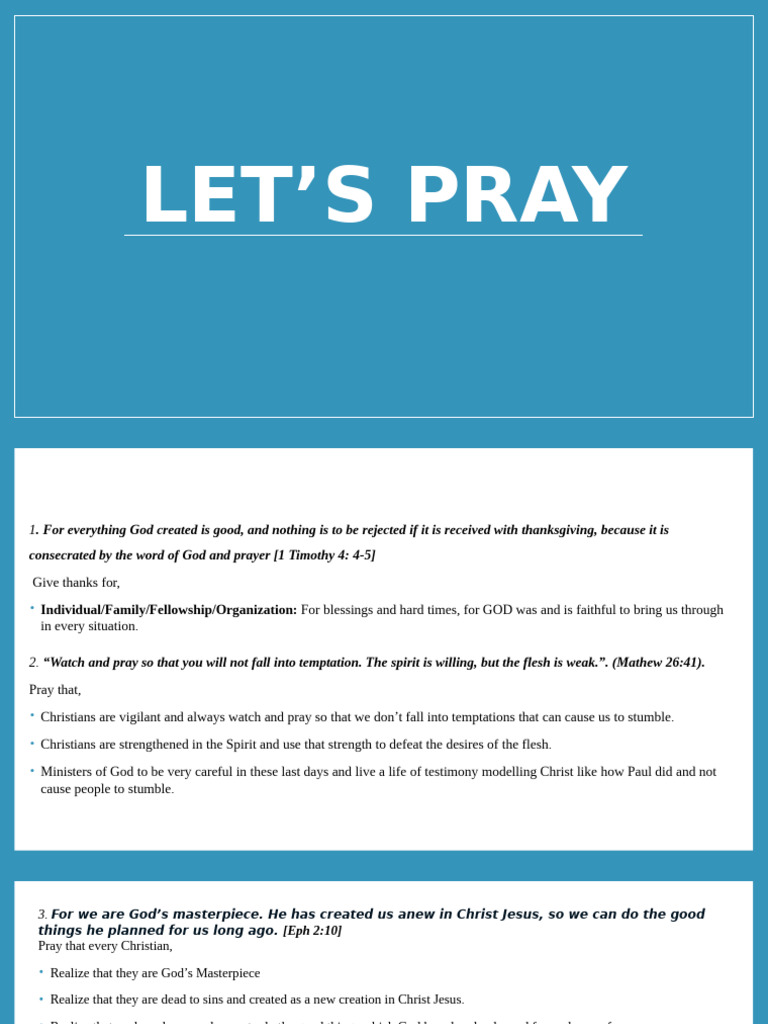 Prayer 29 Jan 25 | PDF | Prayer | Intercession