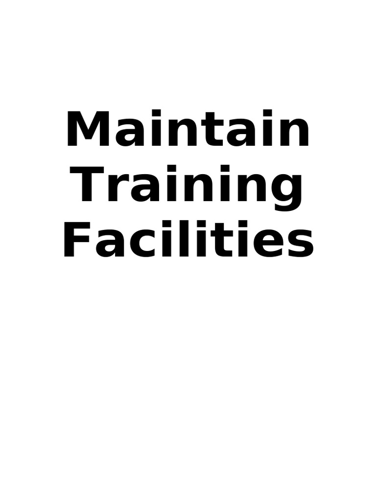 Maintain Training Facilities | PDF | Chimney | Fires