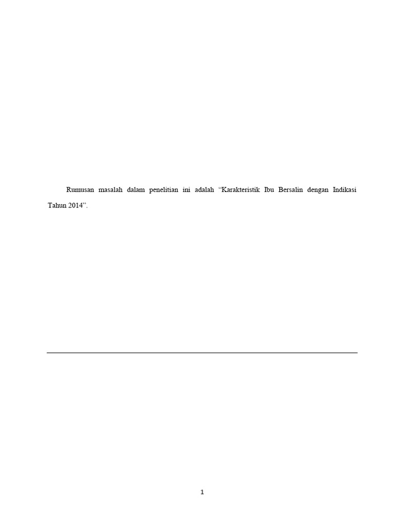 KARAKTERISTIK IBU BERSALIN DENGAN INDIKASI MALPOSISI YANG DILAKUKAN ...