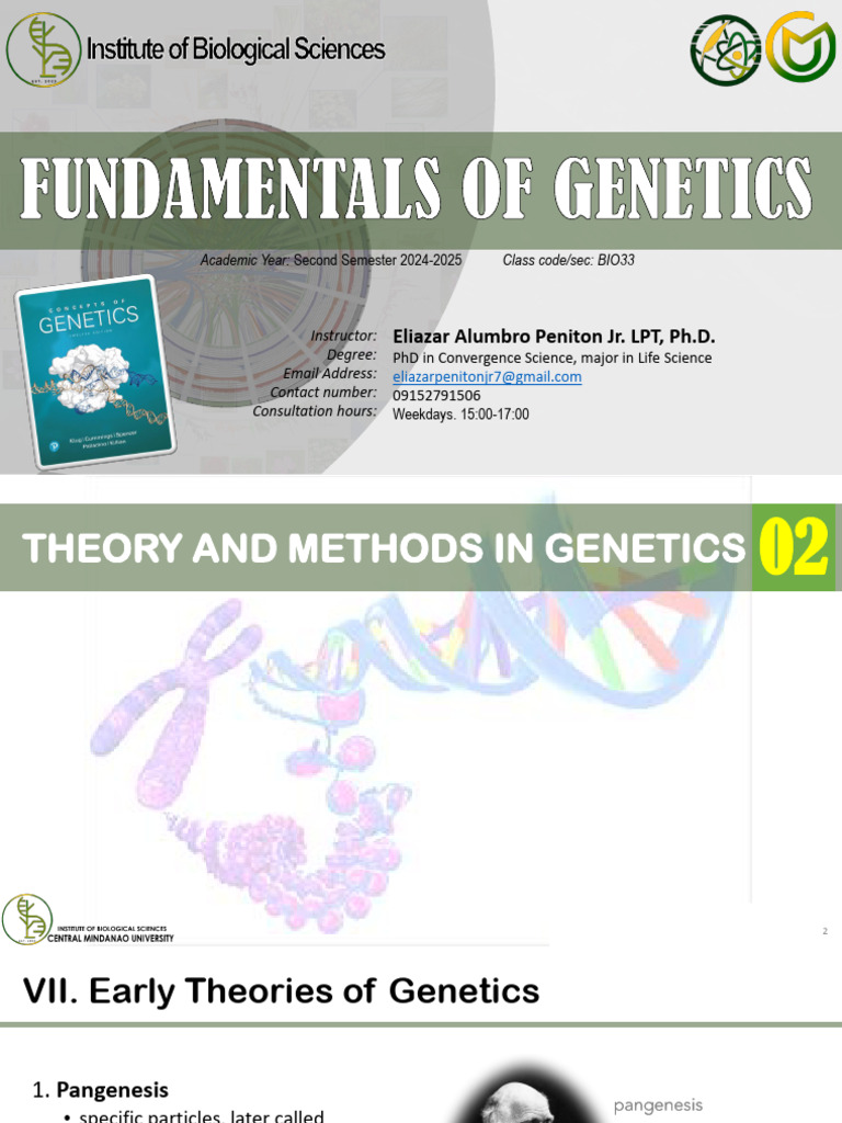 02 - Theory and Methods in Genetics | PDF | Genetics | Primer ...