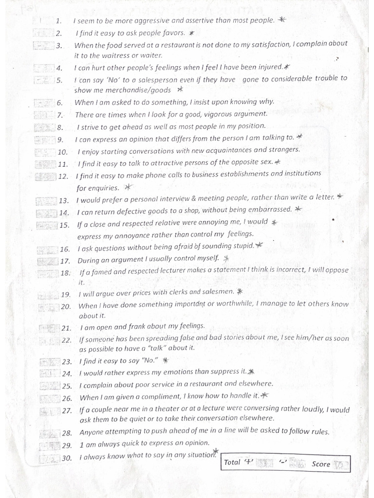 Rathus_Assertiveness_Scale | PDF