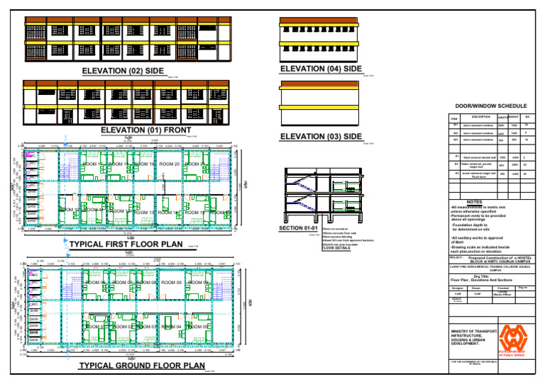 Kmtcugunja Hostel Plan 02 | PDF | Civil Engineering