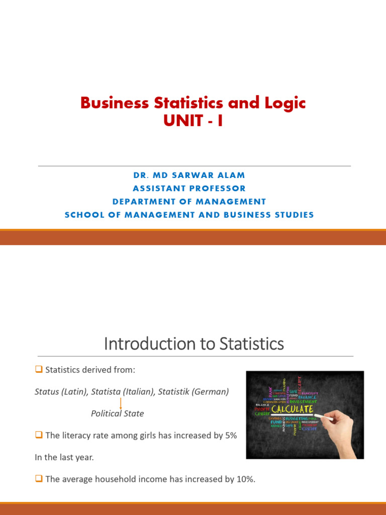 BSL Unit 1 | PDF | Statistics | Statistical Inference