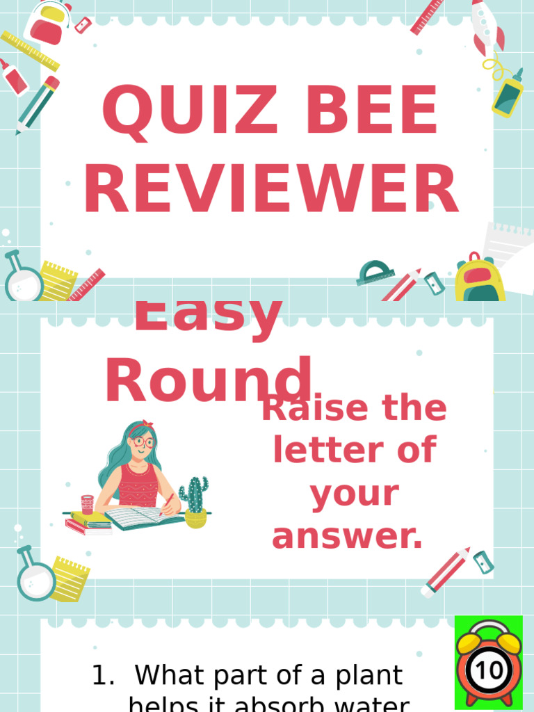 QUIZ BEE REVIEWER | PDF | Plants | Planets