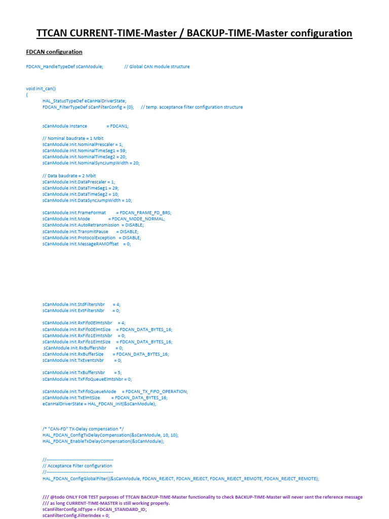 Ttcan Current Time Master Backup Time Master Configuration 2022-01-20 | PDF | Computer ...