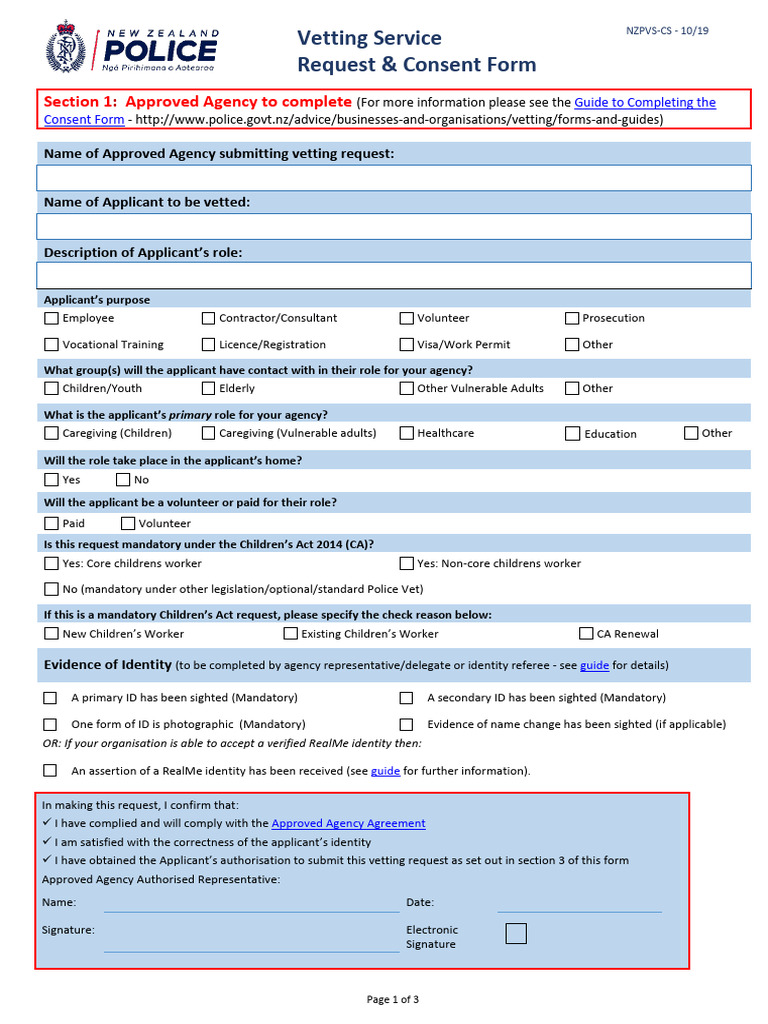 Police Vetting Form | PDF | Justice | Crime & Violence