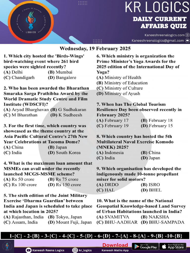19 Feb 25 Curr - Aff.e Kaneesh Maths DS | PDF