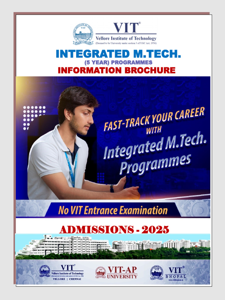 Integrated M.Tech Admissions 2025 | PDF