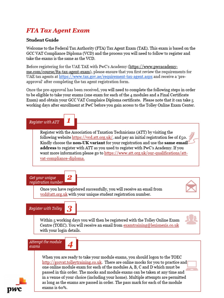 FTA Tax Agent Exam Student Guide | PDF | Taxes | Payments