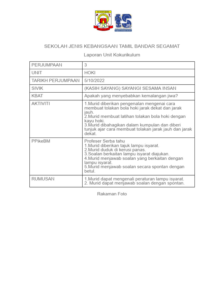 LAPORAN HOKI 3 | PDF