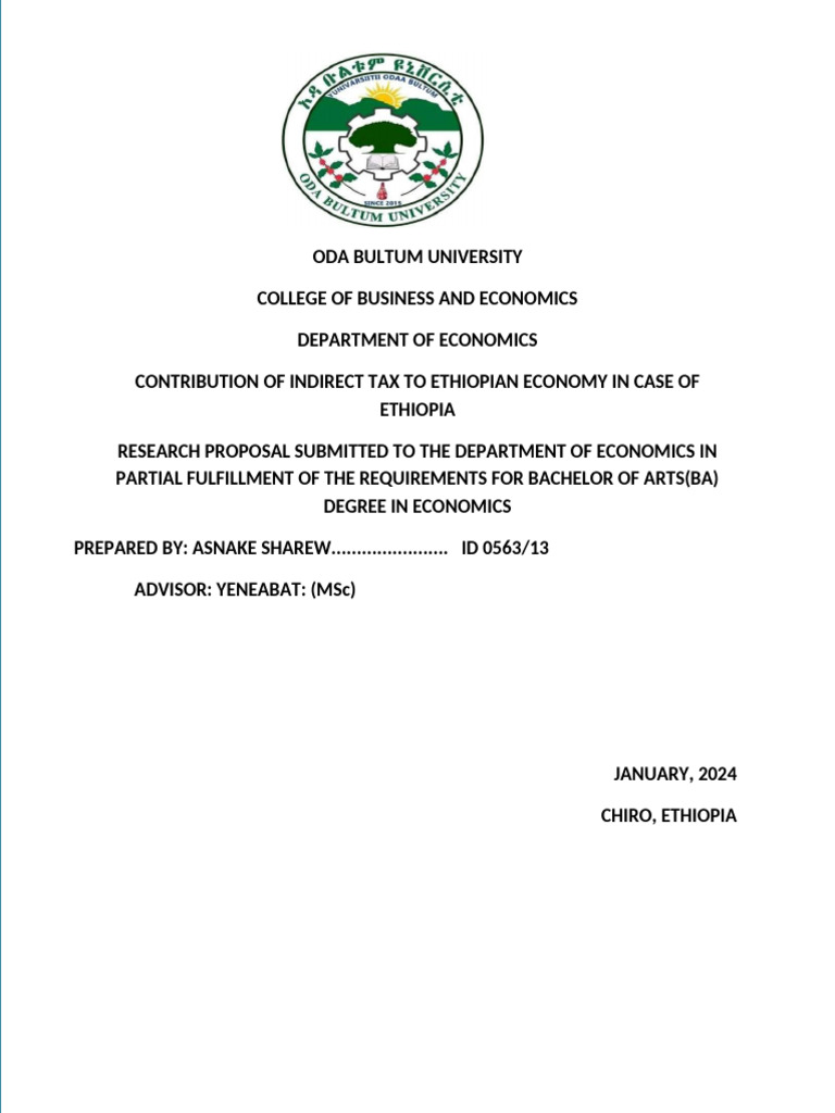 Asnake Research[1] | PDF | Taxes | Value Added Tax