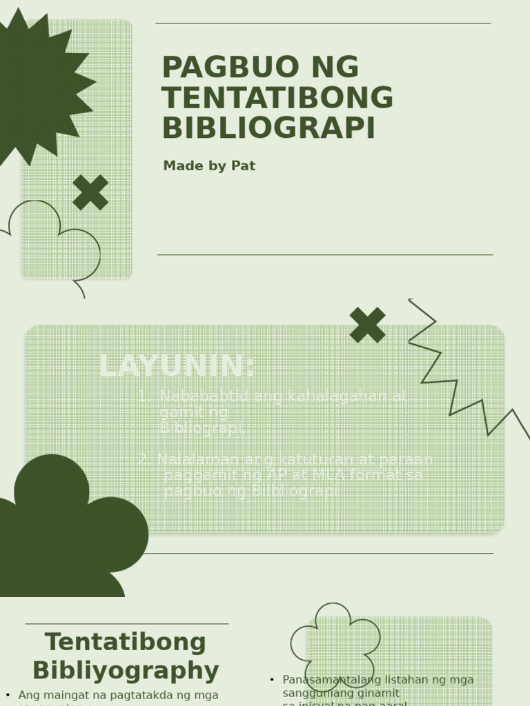 Pagbuo NG Tentatibong Bibliograpi | PDF
