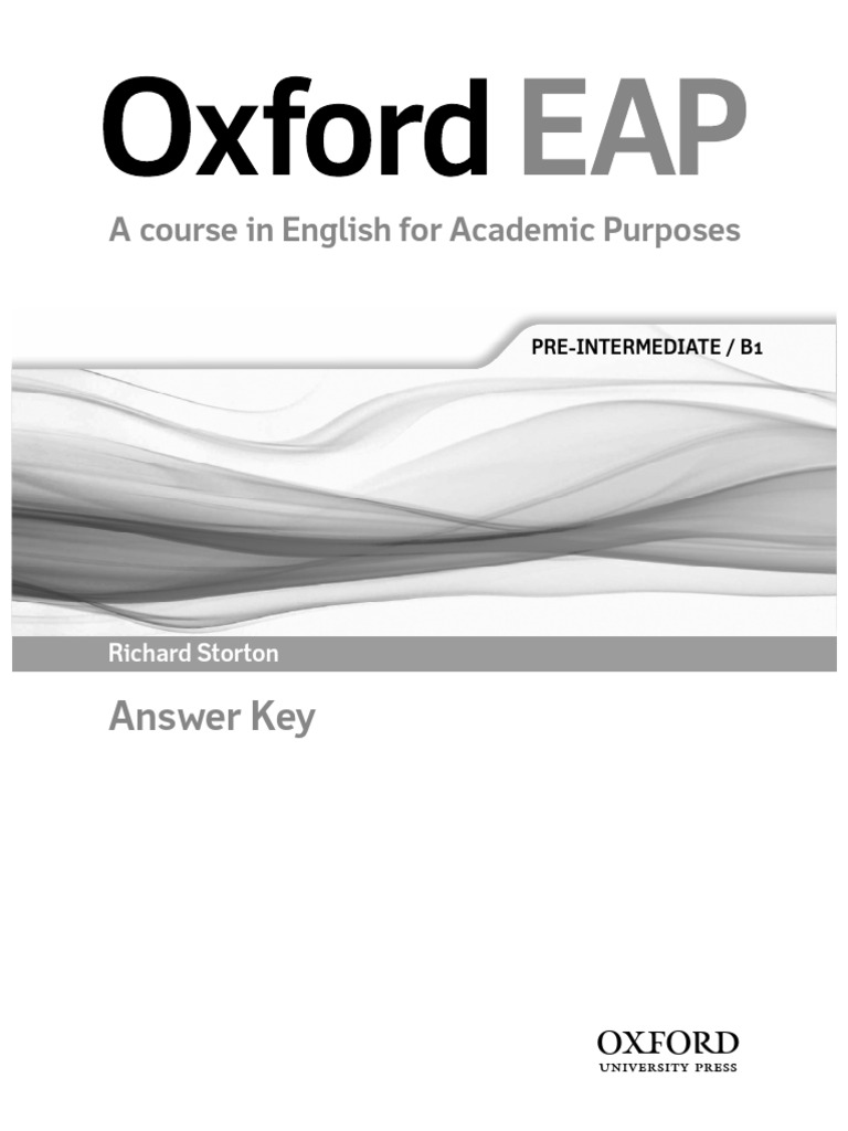 Oxford EAP B1 - SB - Answer - Keys | PDF | Adjective | International Student