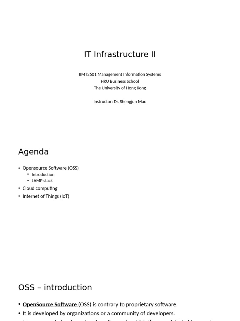 Lec4_IT infrastucture II | PDF | Cloud Computing | Software As A Service