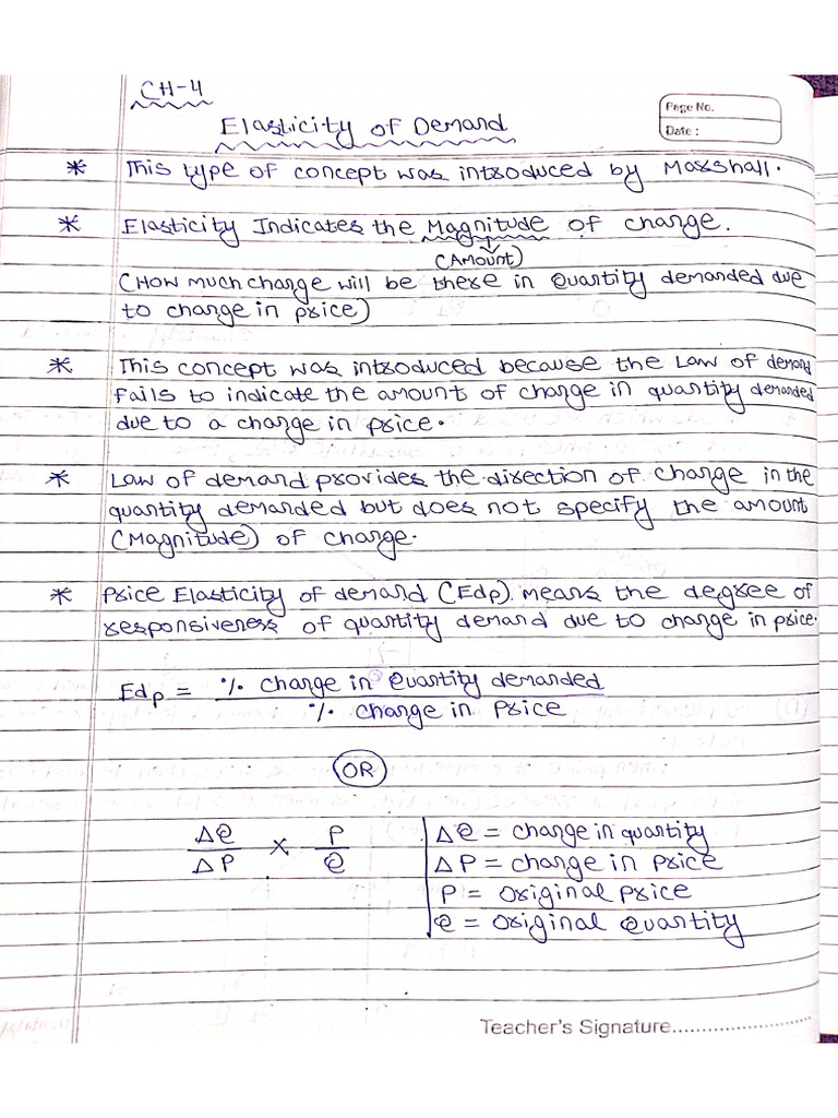 Micro Ch-4 Elasticity Demand | PDF