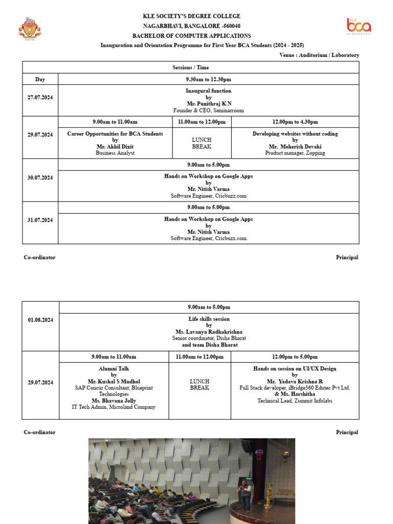 D1-Student Induction Program | PDF