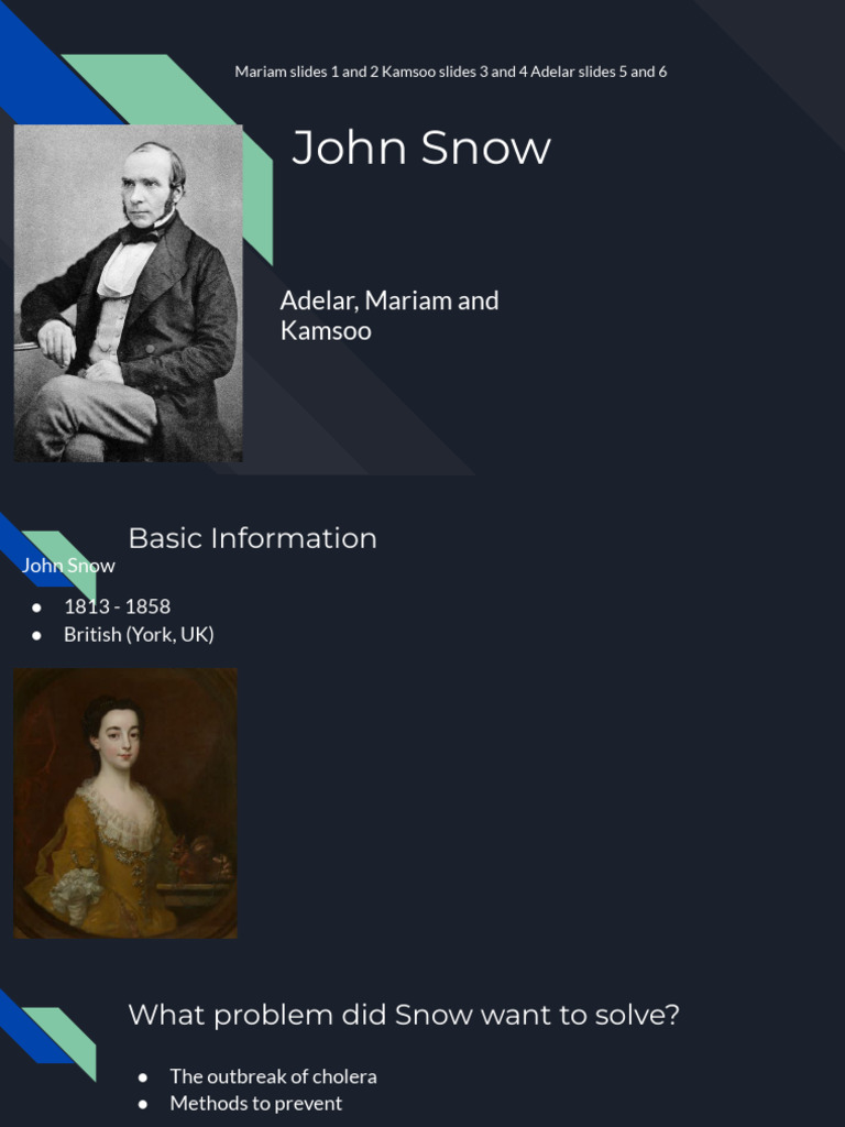 John Snow: Father of Epidemiology | PDF