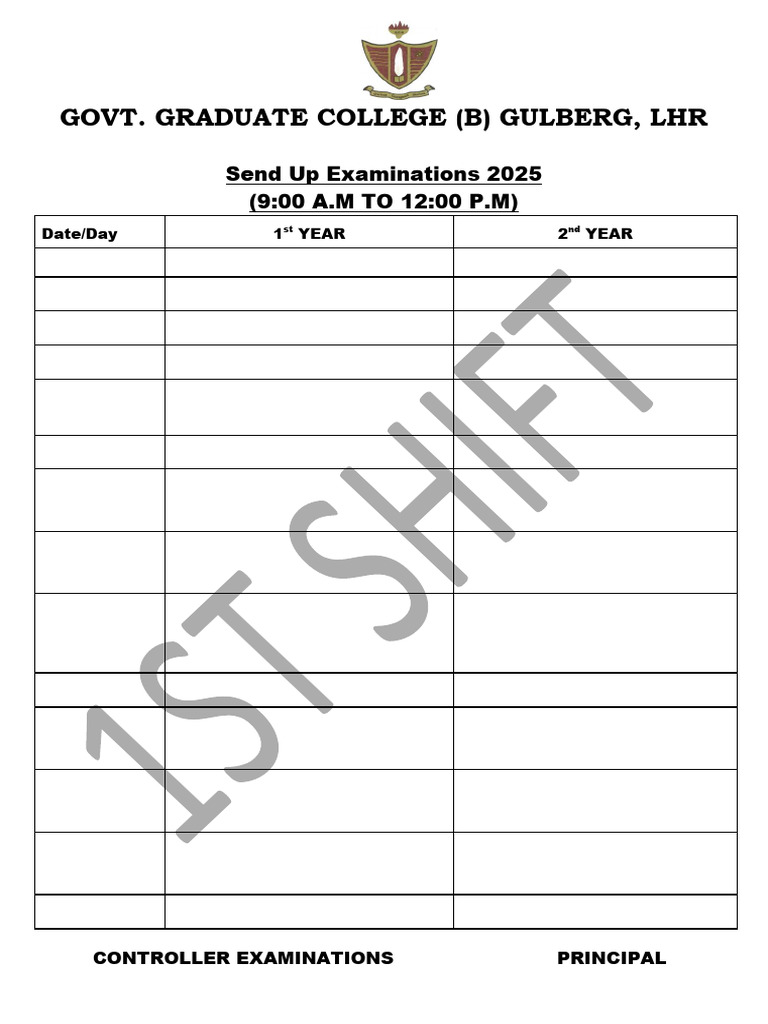 Date sheet pre board 2025 | PDF