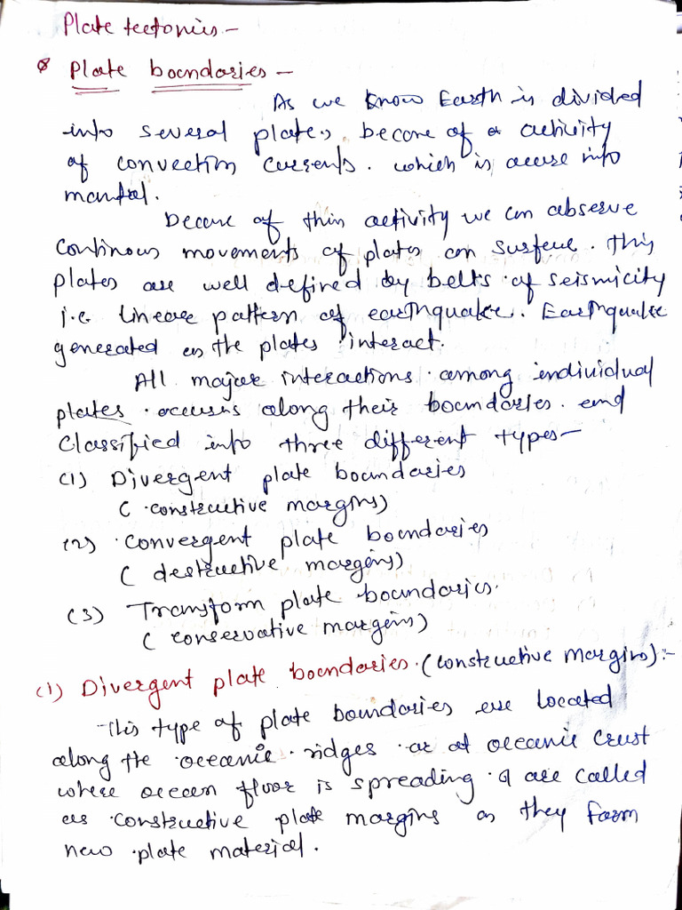 UNIT 1 - PLATE BOUNDARIES | PDF