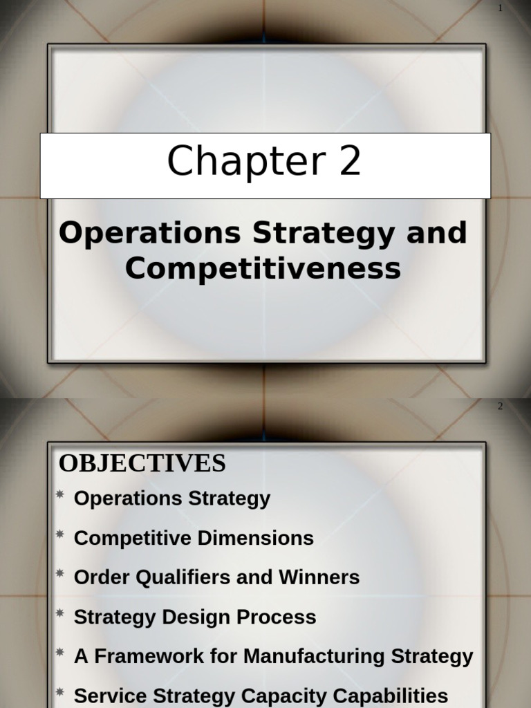 Chap2 - Operations Strategy & Competitiveness | PDF | Economics ...