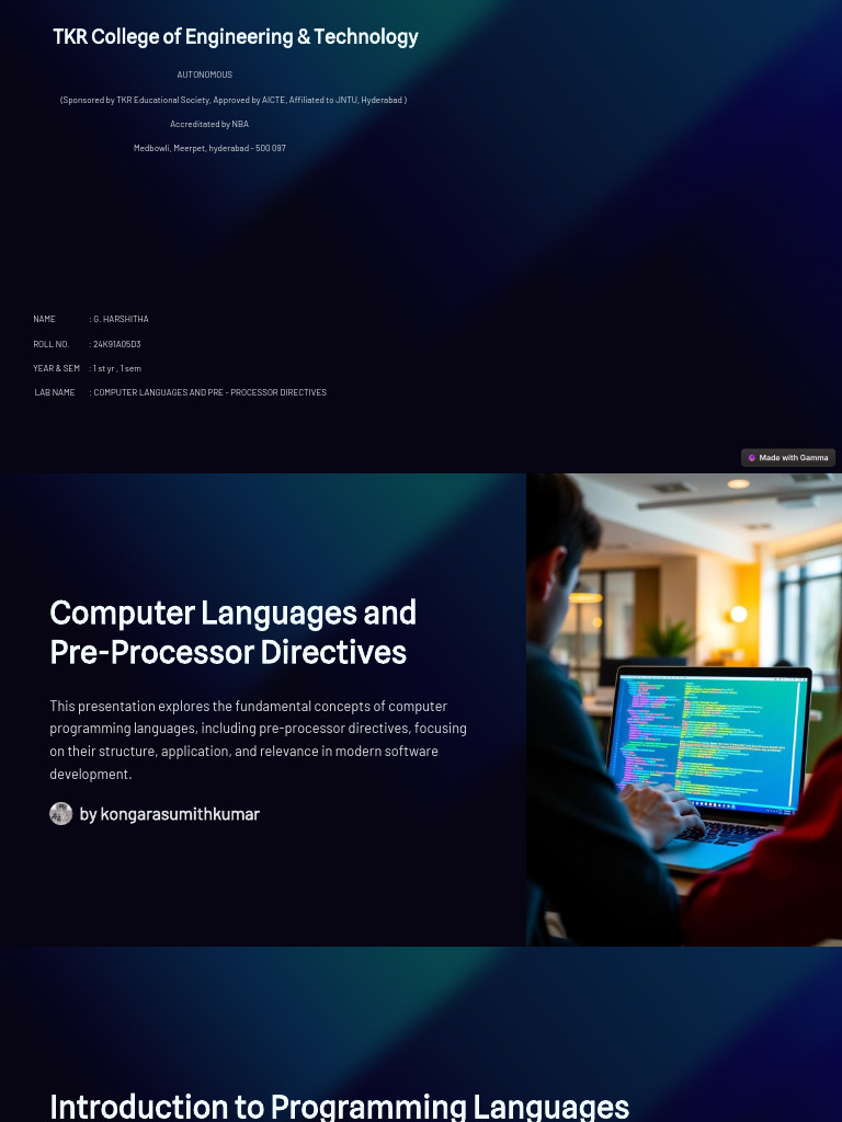 TKR College of Engineering and Technology | PDF | Programming Language ...