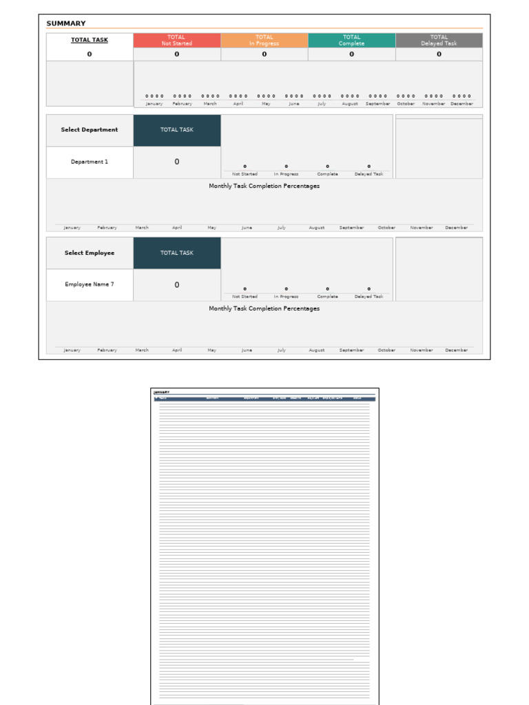 Monthly Tasks Tracker V2.0 | PDF