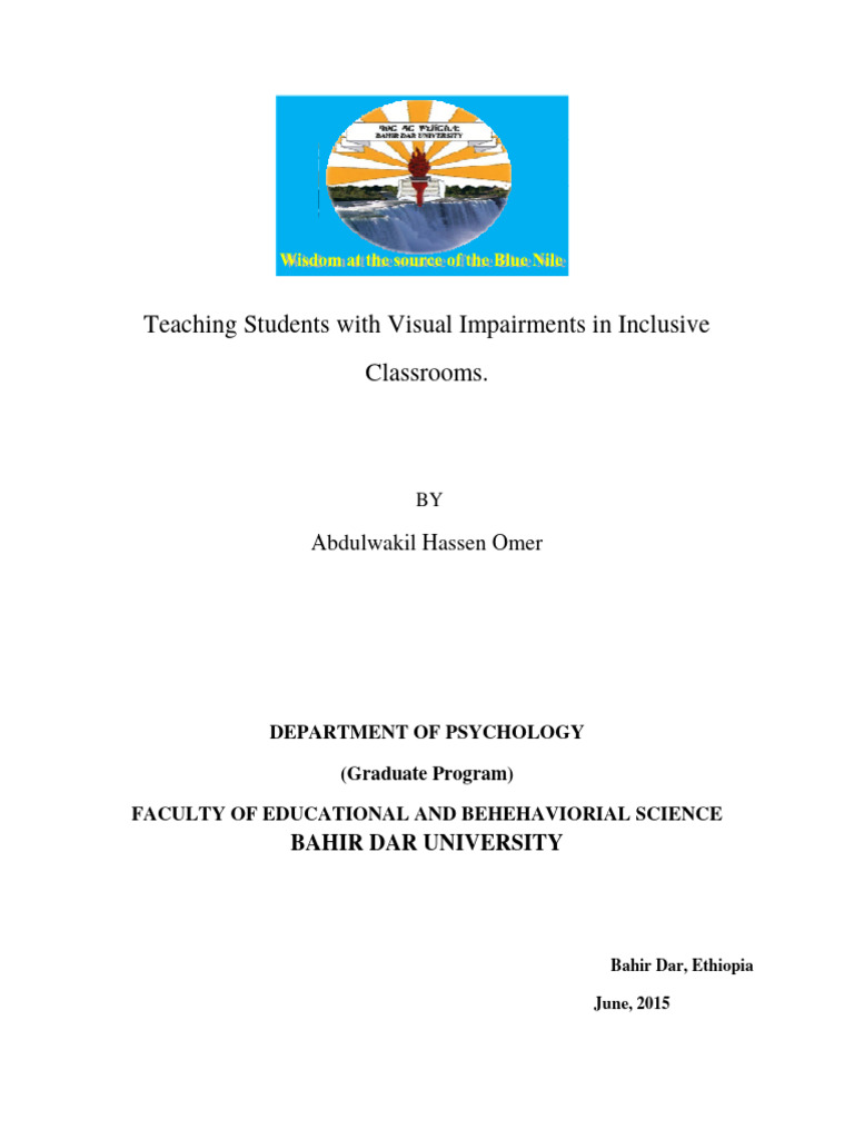 Teaching Visual Impairment Inclusion | PDF | Inclusion (Education ...